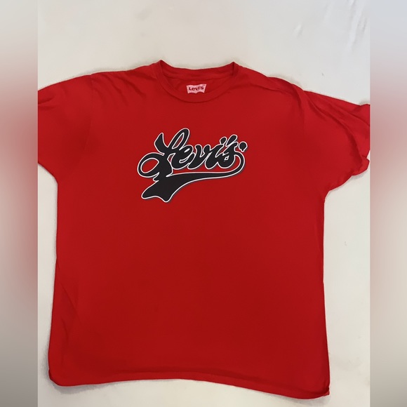 Levi's | Shirts | Red Plan Shirt With Levis In Cursive Right In The ...